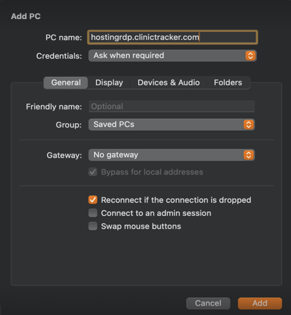 Hosting Service Connection Wizard